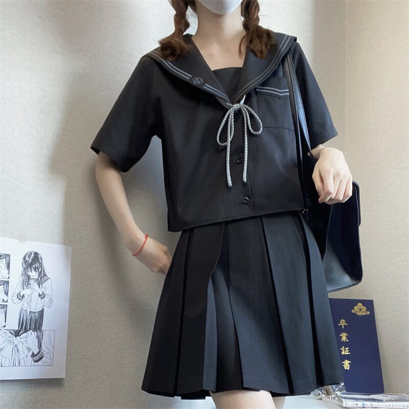 Women's Japanese School Uniform Sailor Suit Jk... – Grandado