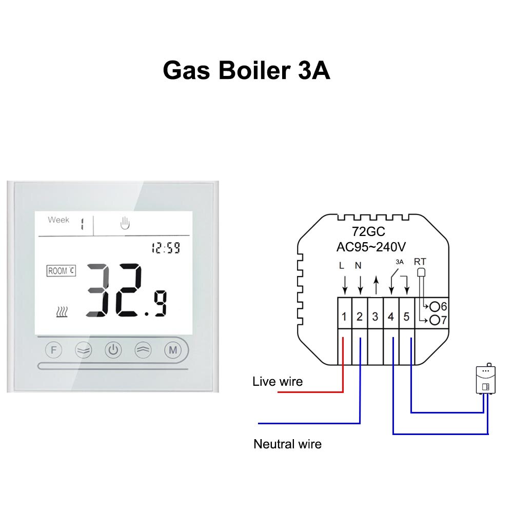95~240V WIFI Thermostat MK70 for Water heating Ele... – Grandado