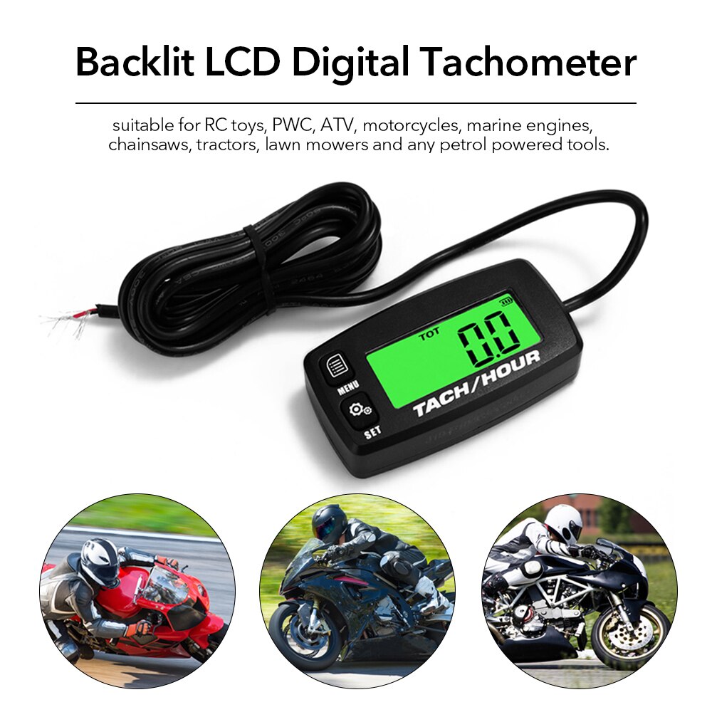 Lightweight Portable Backlit LCD Digital Tach Hour... – Vicedeal