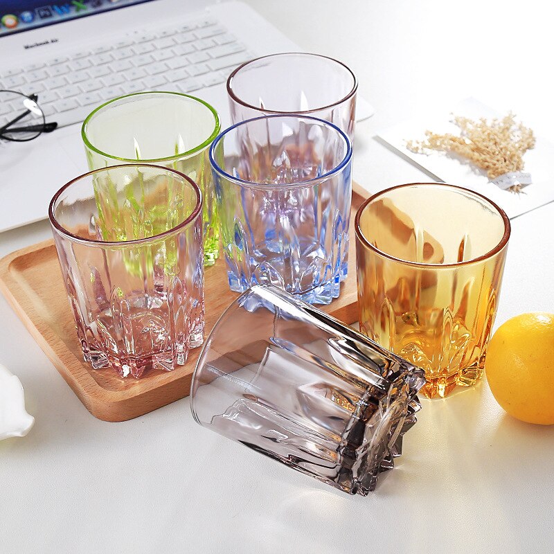 6 Teile/satz 250ML verdickung Farbige glas wasser ... – Grandado