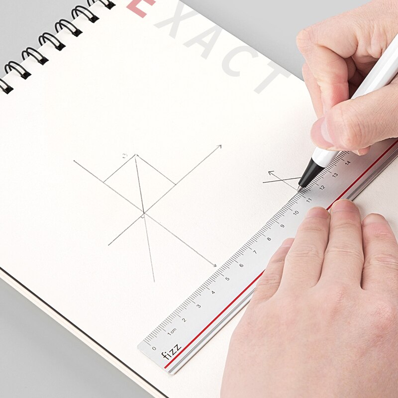 Fizz Staright Ruler Frosted Alloy Ruler Multi-Func... – Grandado