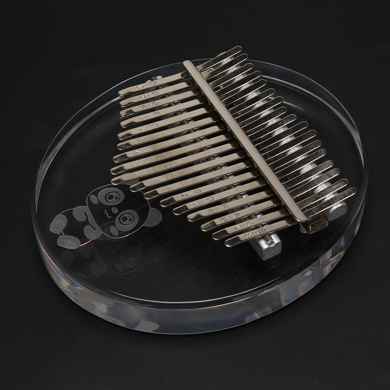 17 Keys Thumb Piano Round Shape Transparent Acryli... – Grandado