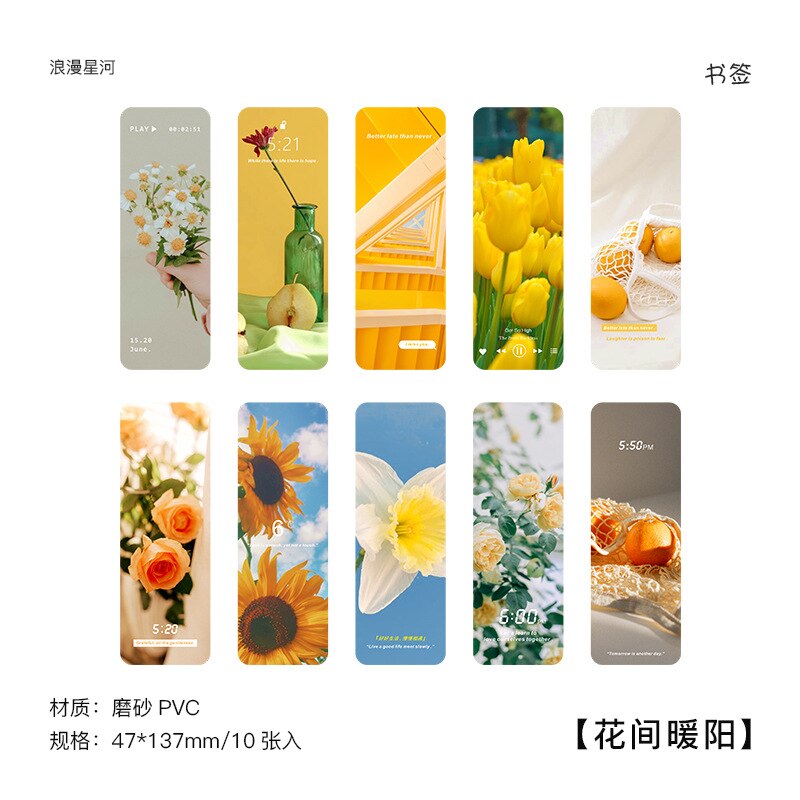 10 Pcs Summer Scenery Bookmark Pvc Matte Reading B... – Vicedeal