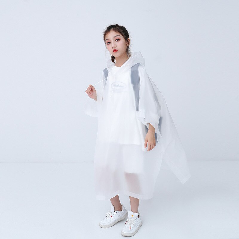 Thickened Transparent Children Raincoat Hooded Cut... – Grandado