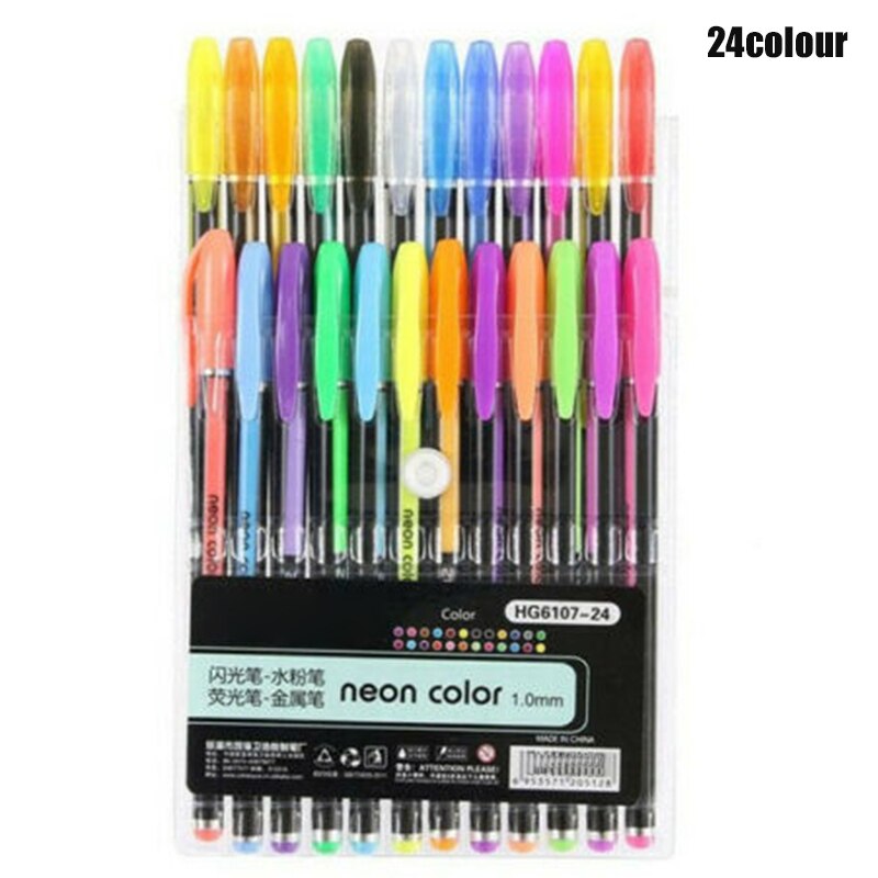 12 18 24 36 48 Colors Kawaii Metallic Gel Pens Set... – Grandado