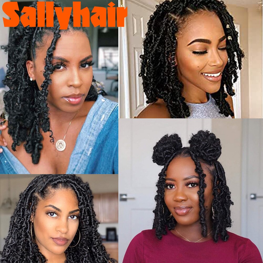 Sallyhair 14 "Vlinder Locs Gehaakte Haar Verontrus... – Grandado