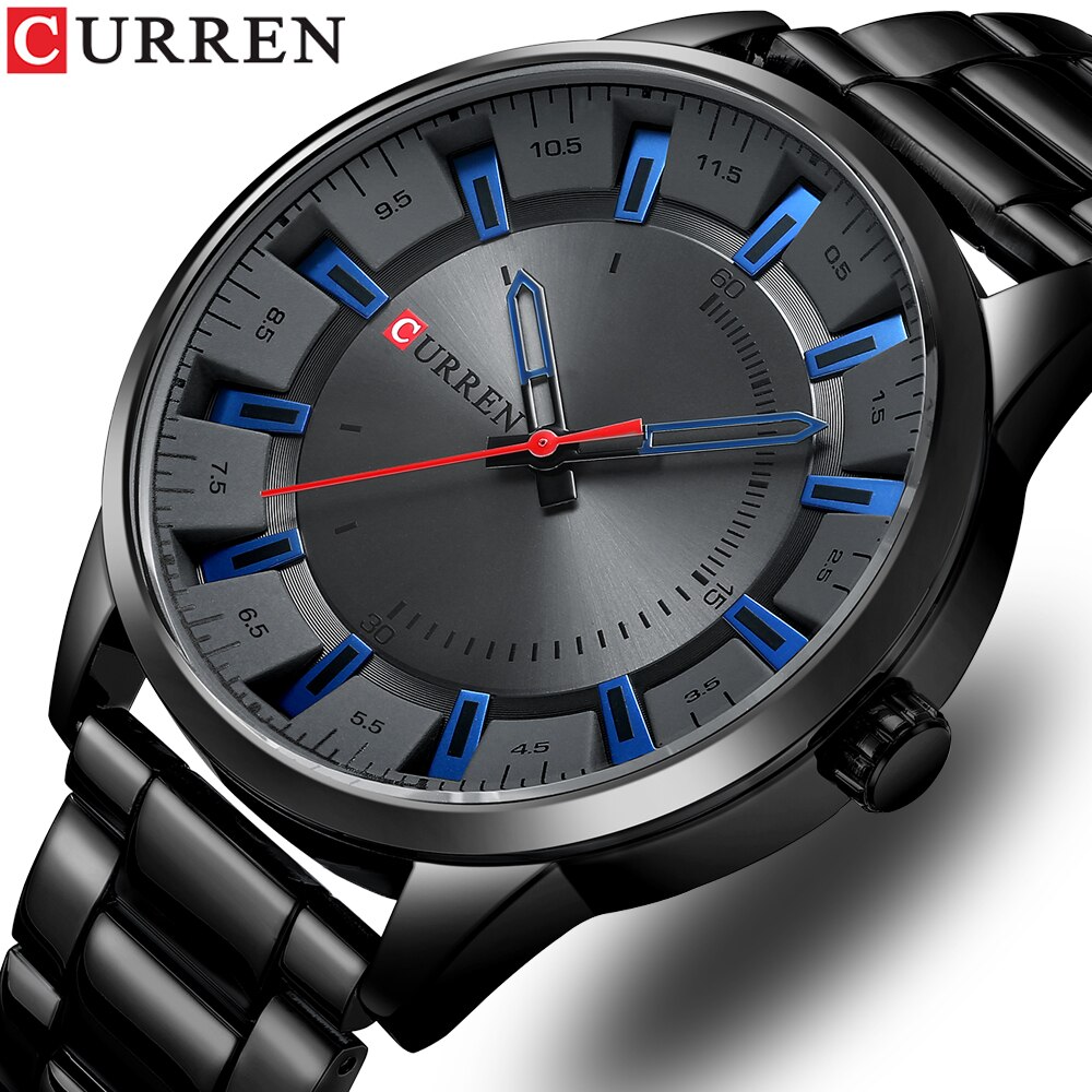 CURREN Dumb Black Men Quartz Watch Top Brand Watch... – Vicedeal
