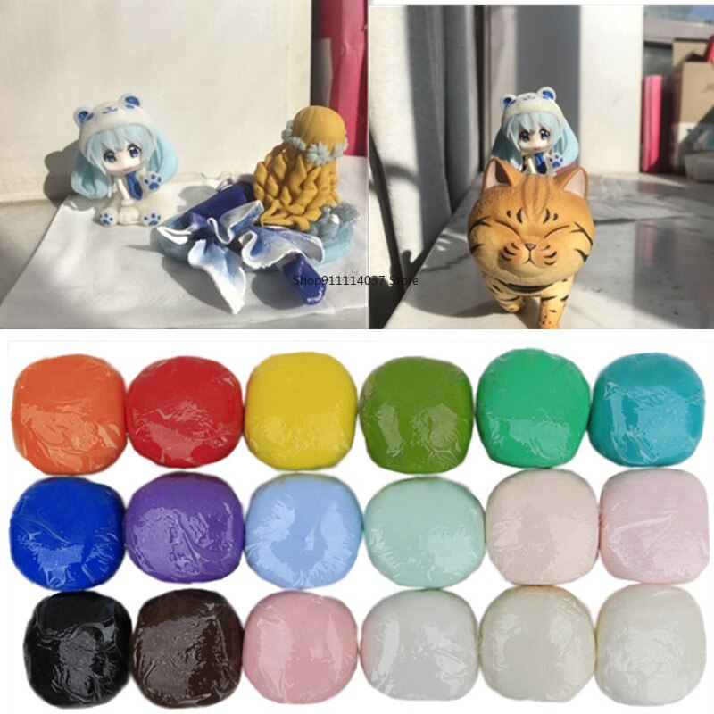 18Colors Crystal Resin Clay Polymer Clay Transluce... – Grandado