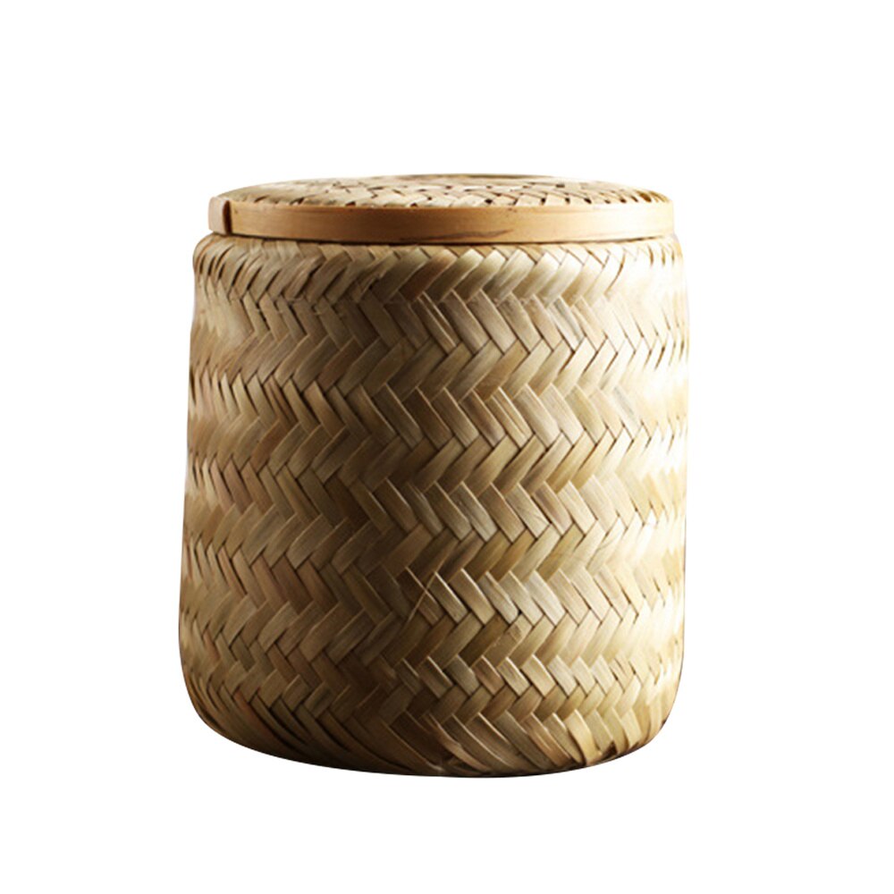 1PC Bamboo Woven Tea Basket Mini Tea Leaves Jar St... – Vicedeal