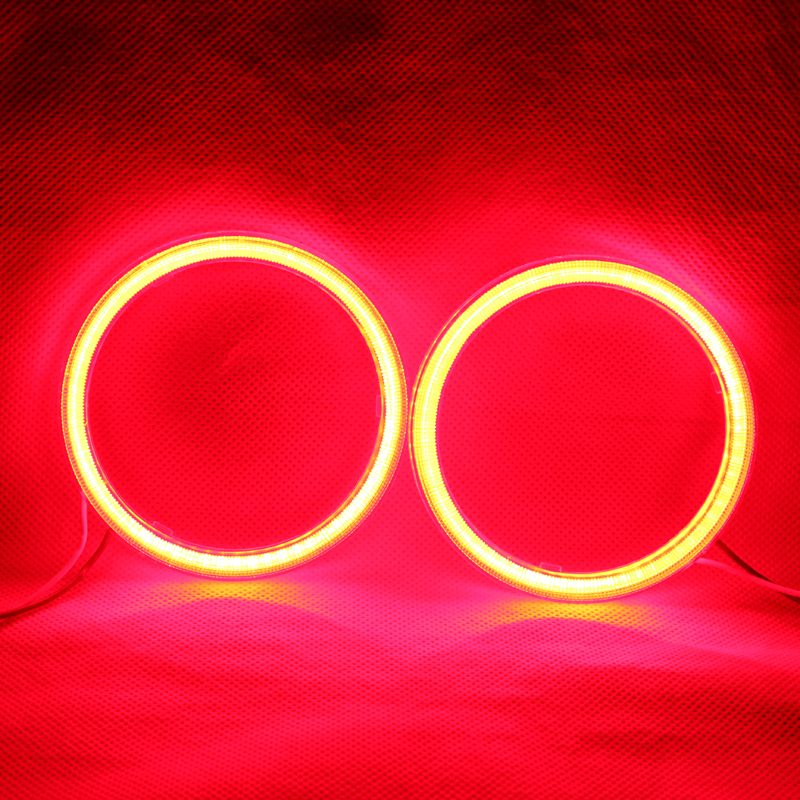 Angel eyes cob light led drl med cover til bil for... – Grandado