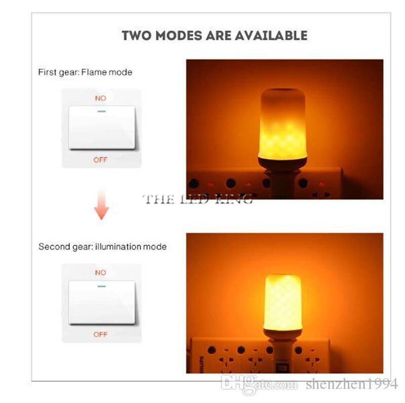 Romantische Vlam effect Led Gloeilamp 4 Modi met Z... – Vicedeal