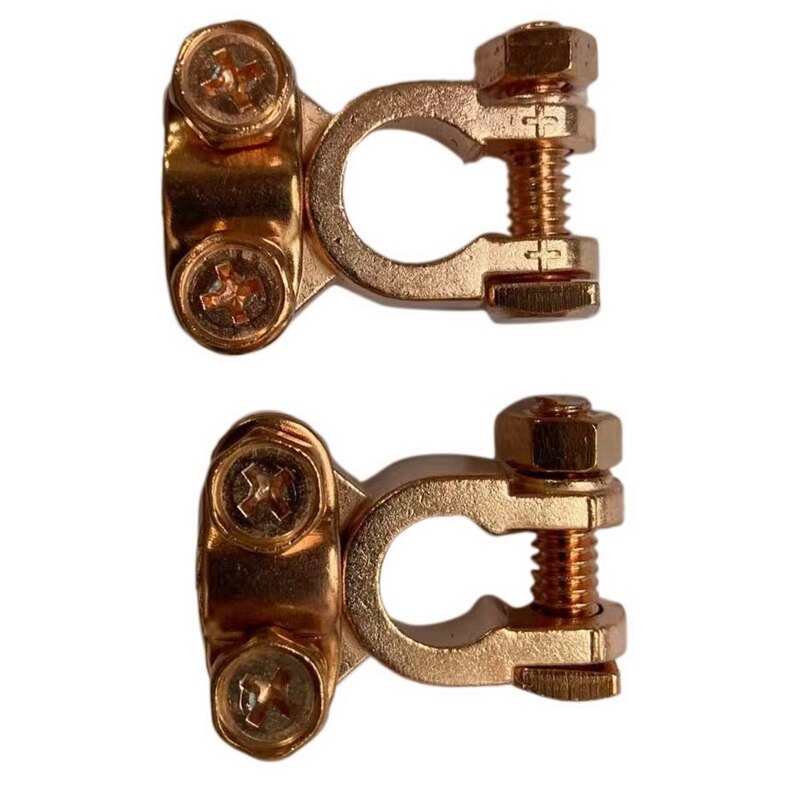 1 Pair Brass Battery Terminals Connectors Clamps P... – Vicedeal