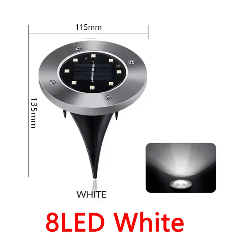 1/4/8- pak solcellelamper udendørs 8/20 led'er dis... – Grandado