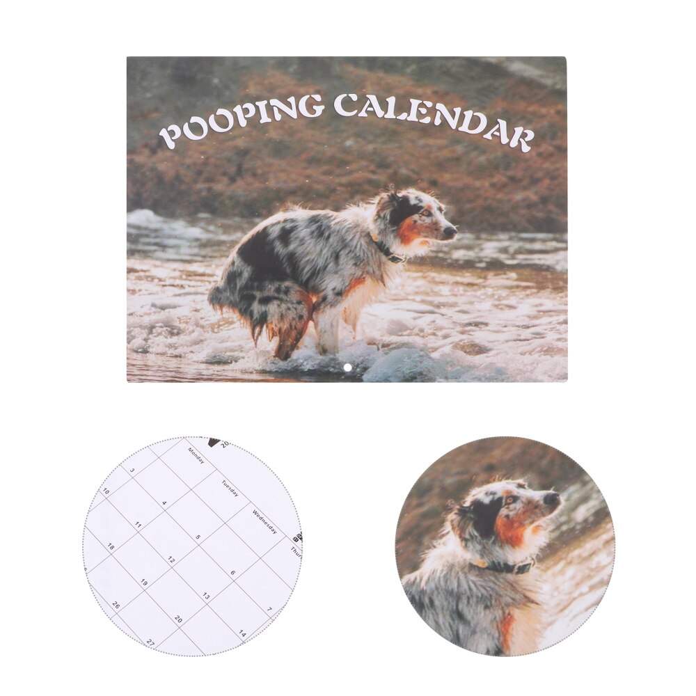 1 Set Funny Animal Kalender Creatieve Hond Pooping... – Grandado
