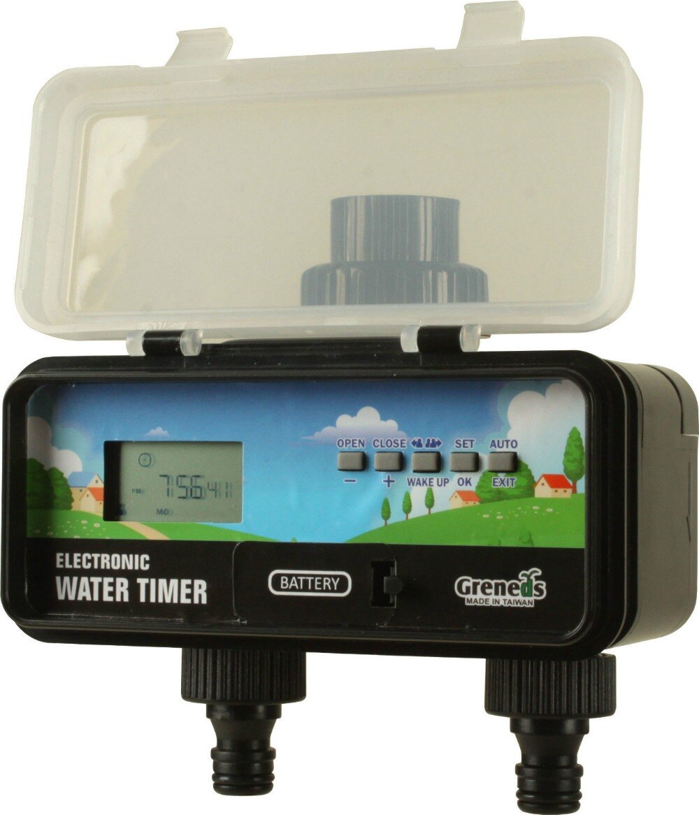 2 zone lcd digital solar electronic water timer wi... – Vicedeal
