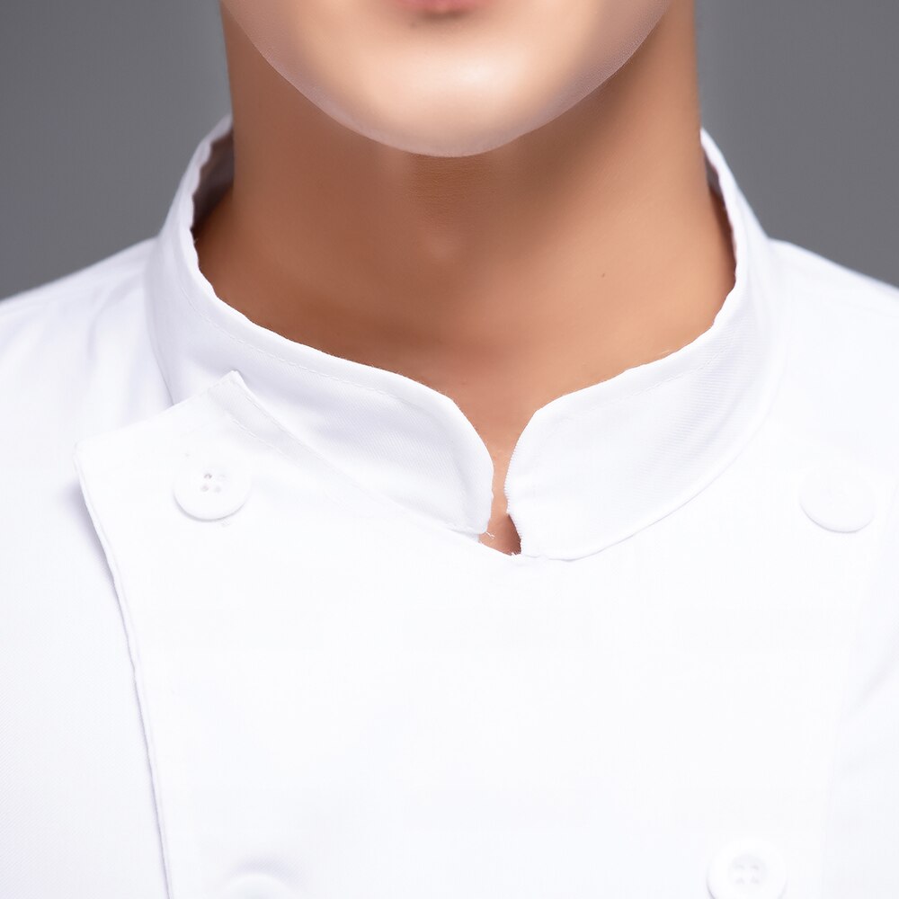 Pure color double breasted chef cooking uniform ho... – Grandado
