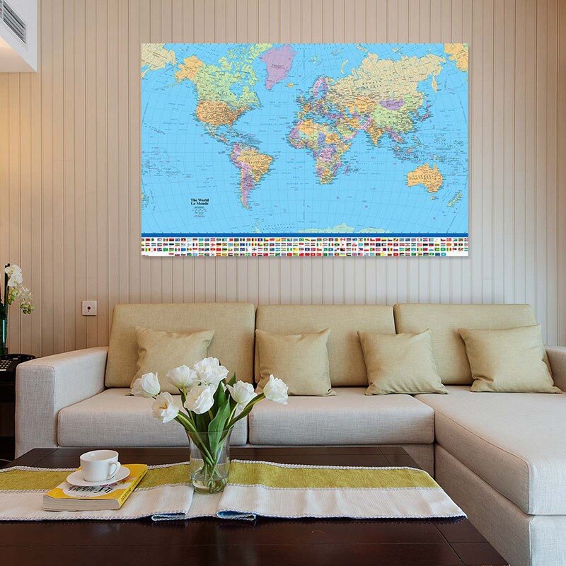 Political Map Of The World Miller Projection 5 Siz... – Grandado