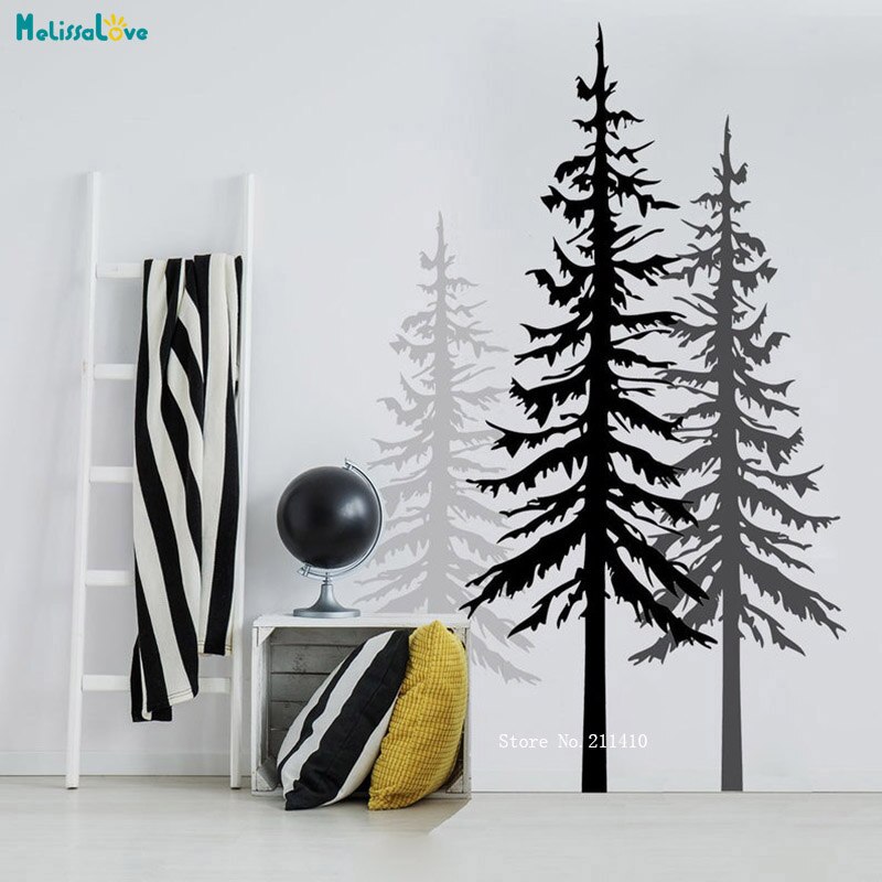Pine Tree Wall Decals 3 Colors Large Set Of Three ... – Grandado