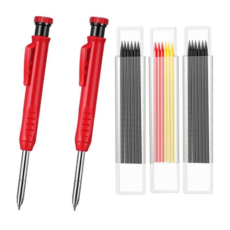 2Pcs Solid Carpenter Pencil,Built-in Sharpener Car... – Vicedeal