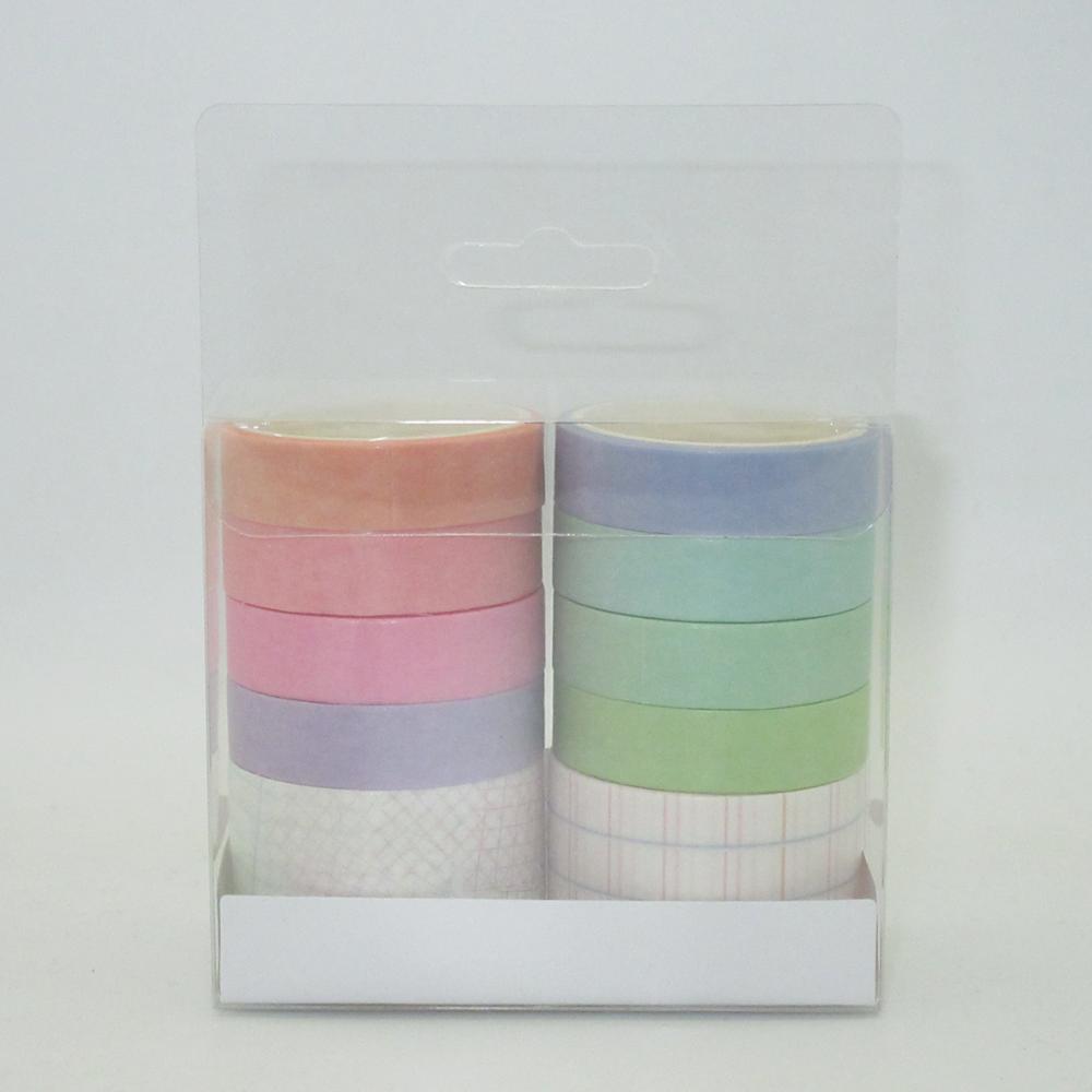 Pastel Washi Tape Set Afplakband 10Pcs – Grandado