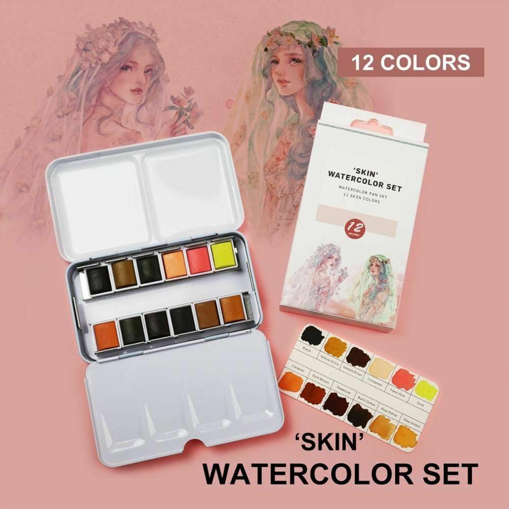 12Color Tin Box Watercolor Morandi Color Water Col... – Vicedeal