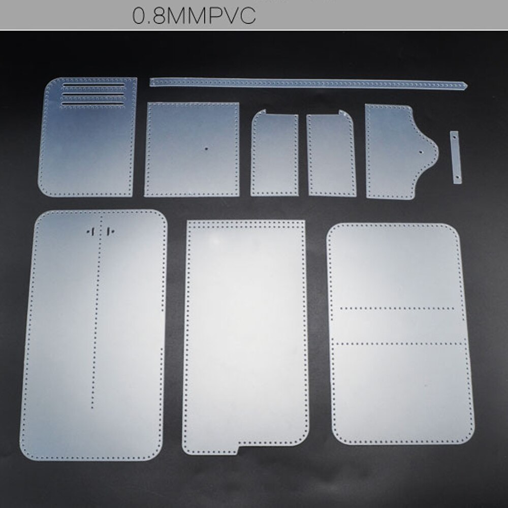 DIY small women folded wallet PVC template sewing ... – Vicedeal
