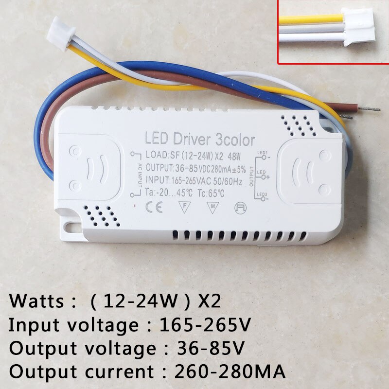 LED Driver 3 color Adapter For LED Lighting AC220V... – Grandado
