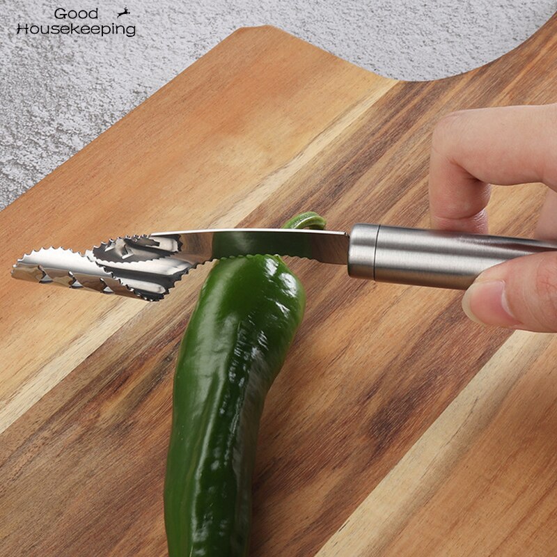 Stainless Steel Jalapeno Pepper Corer Tool Serrate... – Grandado