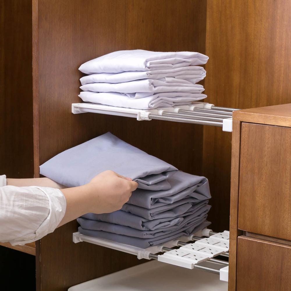 26-90CM Wardrobe Retractable Storage Holder Rack C... – Grandado