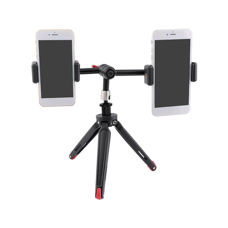 Foldable Mini Tabletop Tripod with Double Phone St... – Grandado