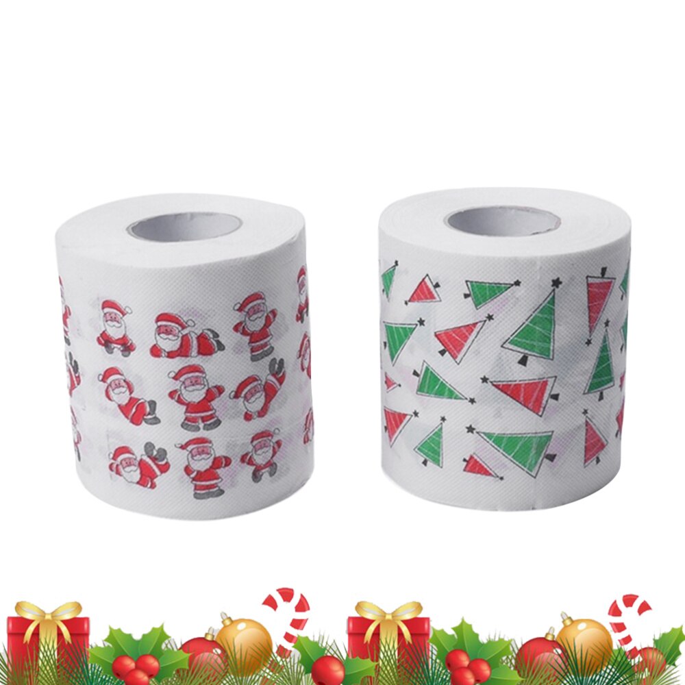 2 Roll Stylish Toilet Roll Paper Christmas Santa P... – Vicedeal