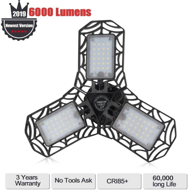 LED Garage Licht 60W LED Decke Licht Verformbaren ... – Vicedeal