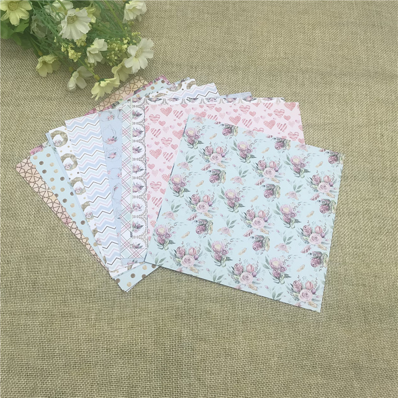 12pc flower Love background patterned paper Scrapb... – Grandado