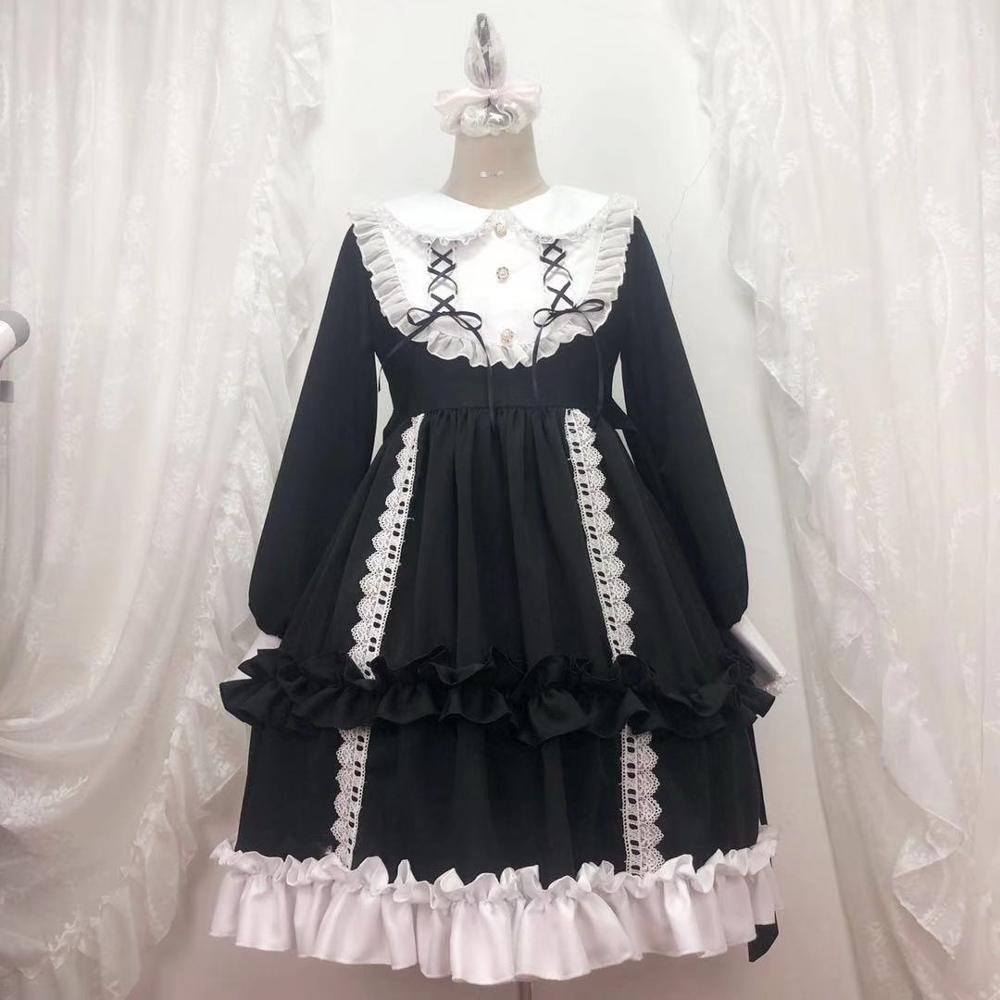 Kawaii pinkki lolita-mekko söpö pitsi röyhelö nukk... – Vicedeal