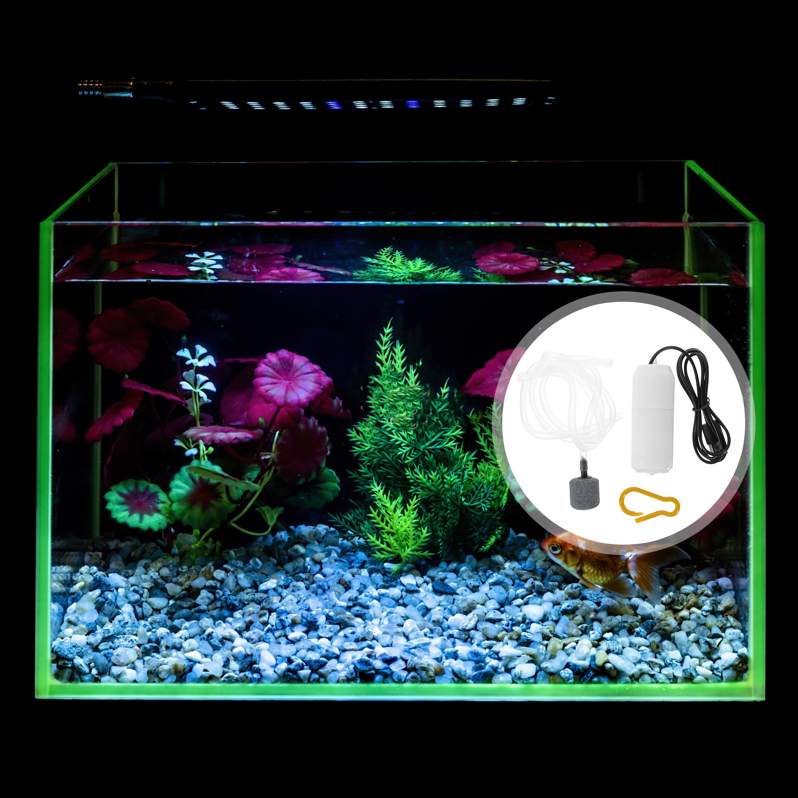 1 Set Mini Mute Fish Tank Oxygen Pump Plastic Aera... – Grandado