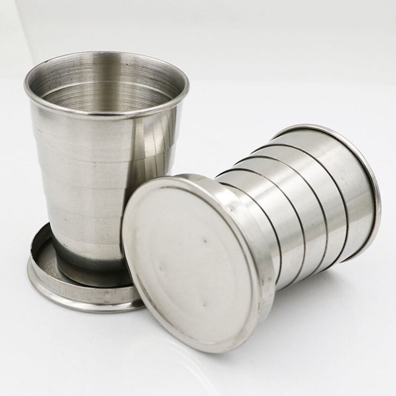 70/150/250ml Stainless Steel Camping Folding Cup P... – Grandado
