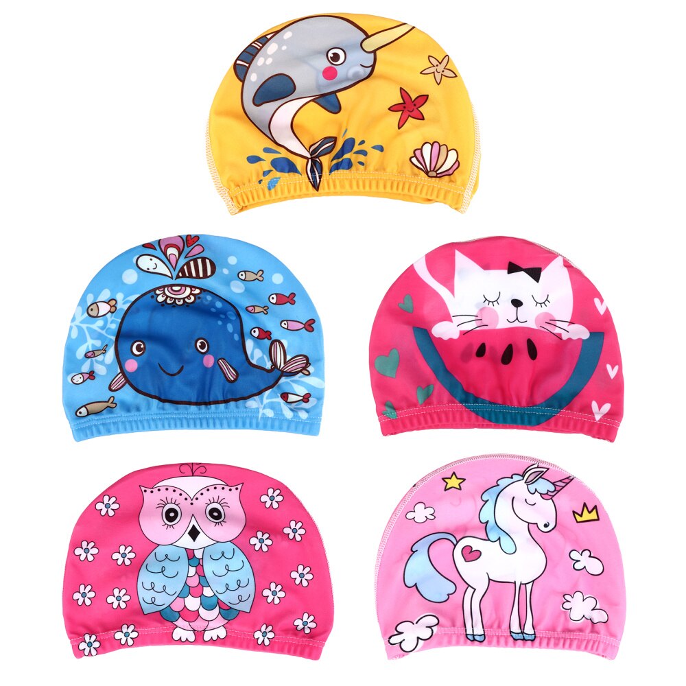 5PCS Kids Swim Bathing Cap Swimming Cap Delicate S... – Grandado