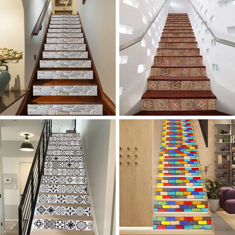 13pcs/set 3D Stair Riser Floor Stickers Waterproof... – Grandado