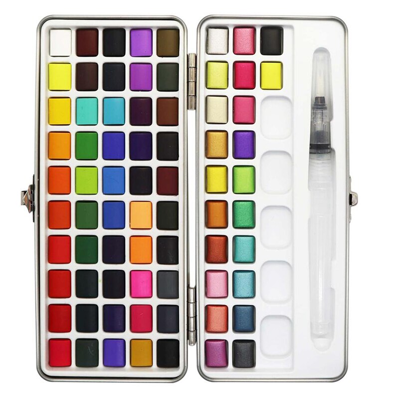 72/90 Kleur Solide Aquarel Set Basic Neone Glitter... – Vicedeal