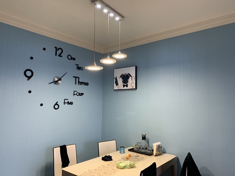 Oversized 1M wall clock diy living room background... – Grandado