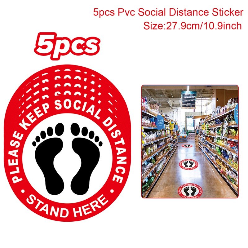 Social distancing sticker vandtæt trafik distancin... – Grandado