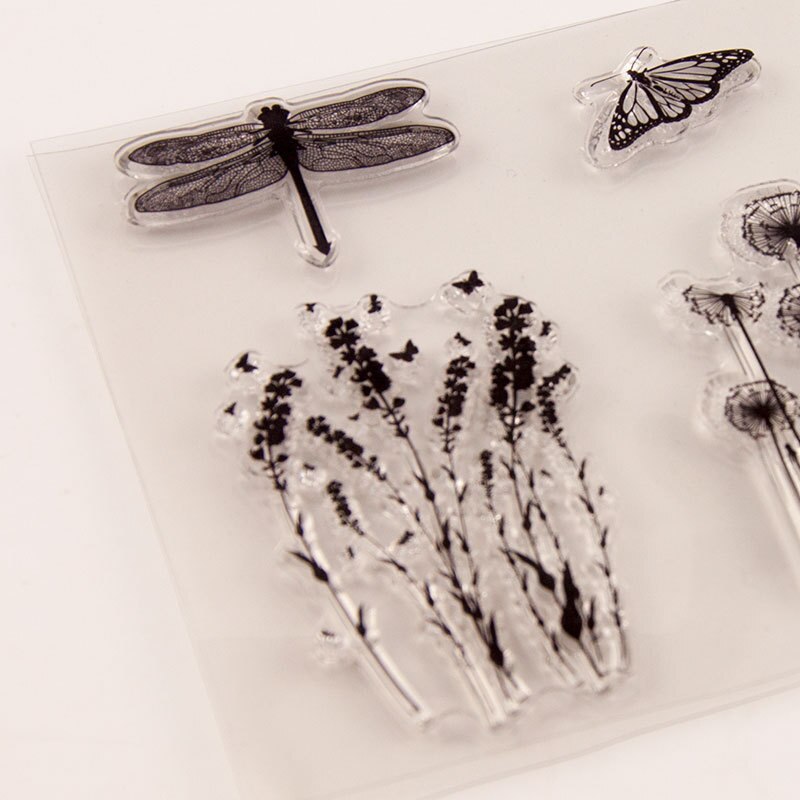 Dragonflies dandelion Transparent Silicone Rubber ... – Grandado