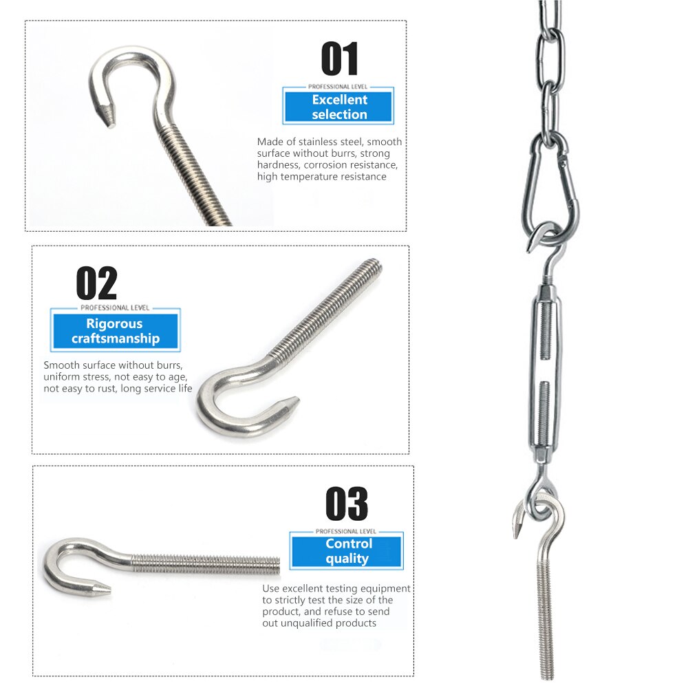 5/10PCS M6 Hook Bolts Screw Steel Hook Bolts Hangi... – Grandado