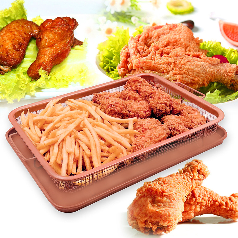 Copper Crispy Tray Durable Mesh Basket Oil Filter ... – Grandado