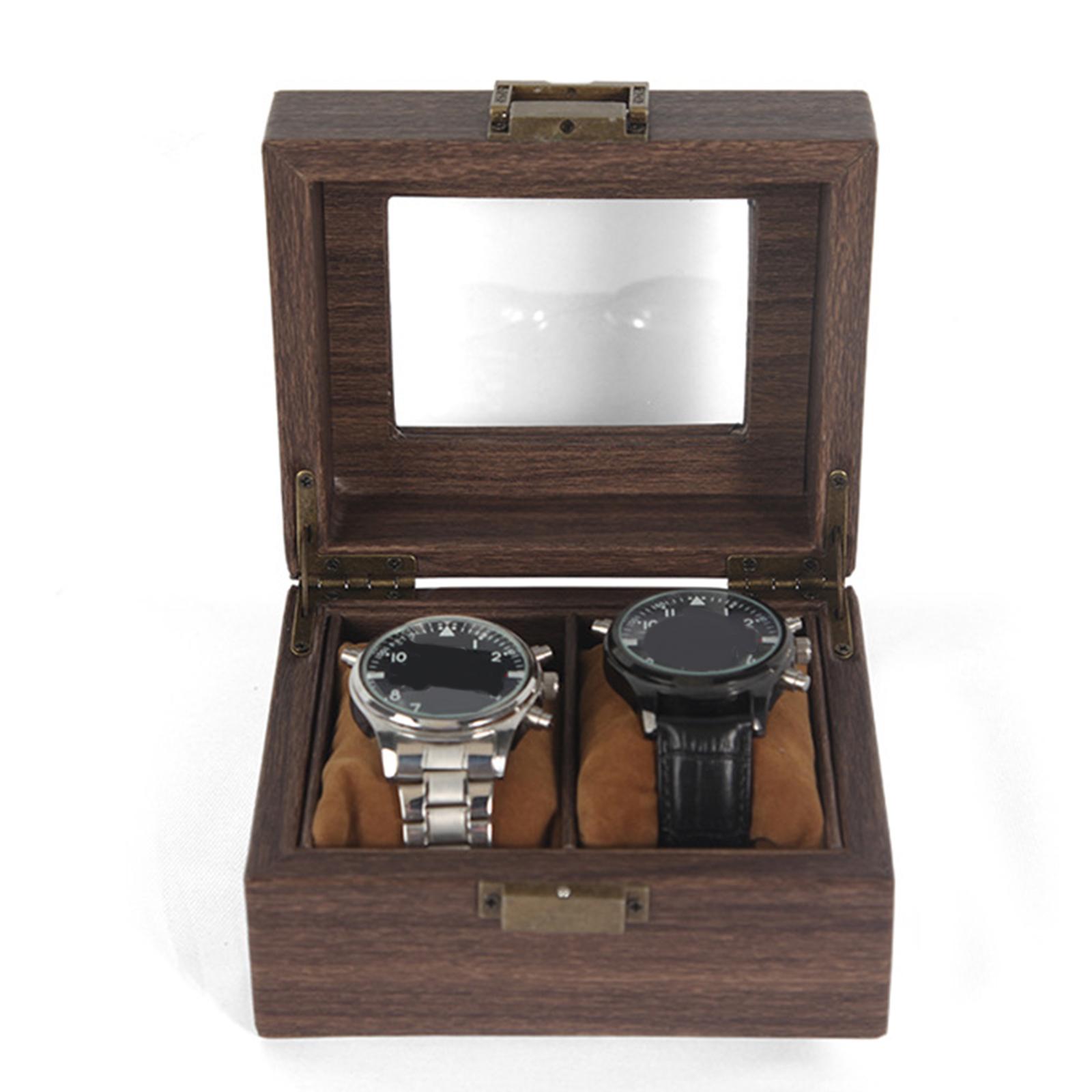 Watch Display Case and Lock Wood Vintage with Glas... – Grandado
