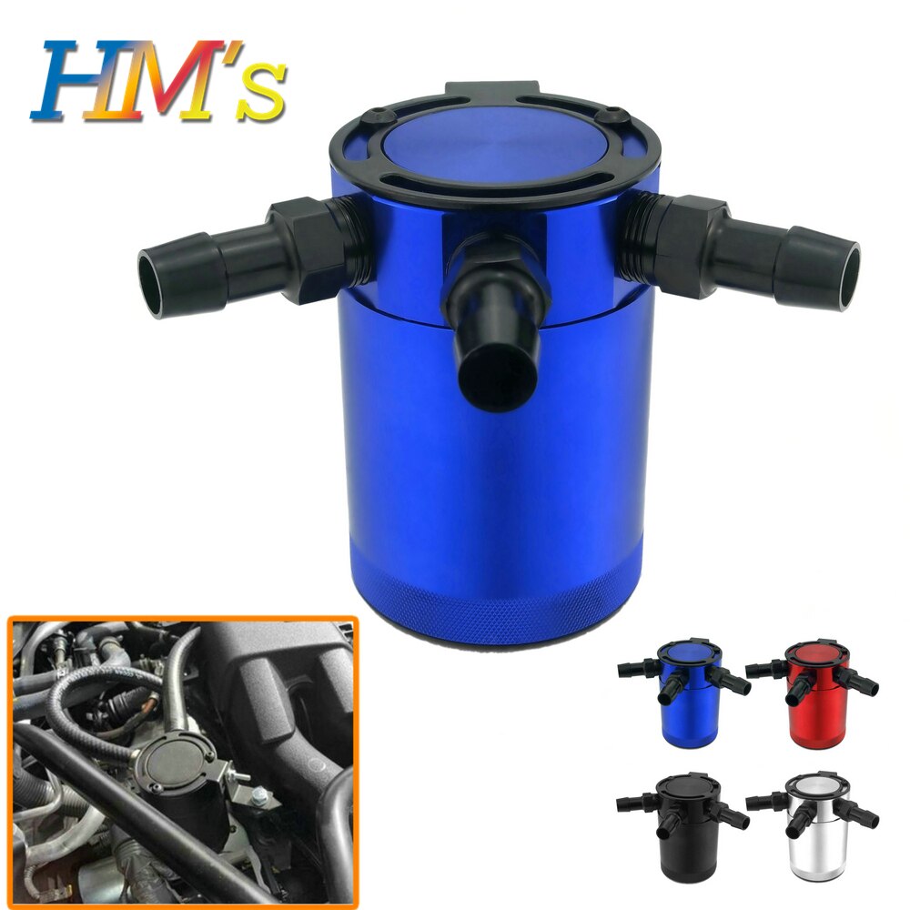 Oil Catch Can Baffled Fuel Tank 3-Port Universal O... – Grandado