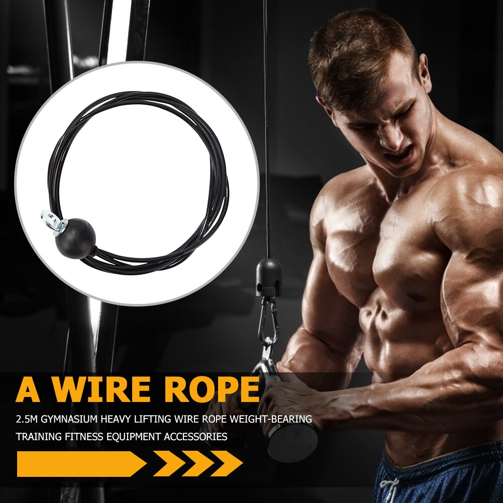 Fitness Wire Rope 2.5m Gym Cable Wire Rope Heavy D... – Vicedeal