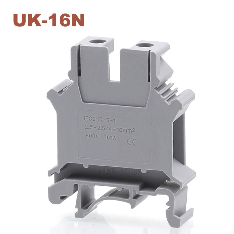 10Pcs UK-16N Din Rail Universele Schroef Terminal ... – Vicedeal