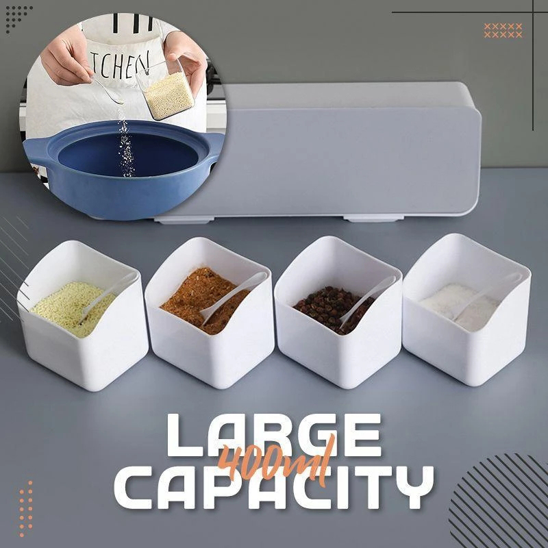 Spice Seasoning Box 4 Compartments Multi-Grid Spic... – Grandado