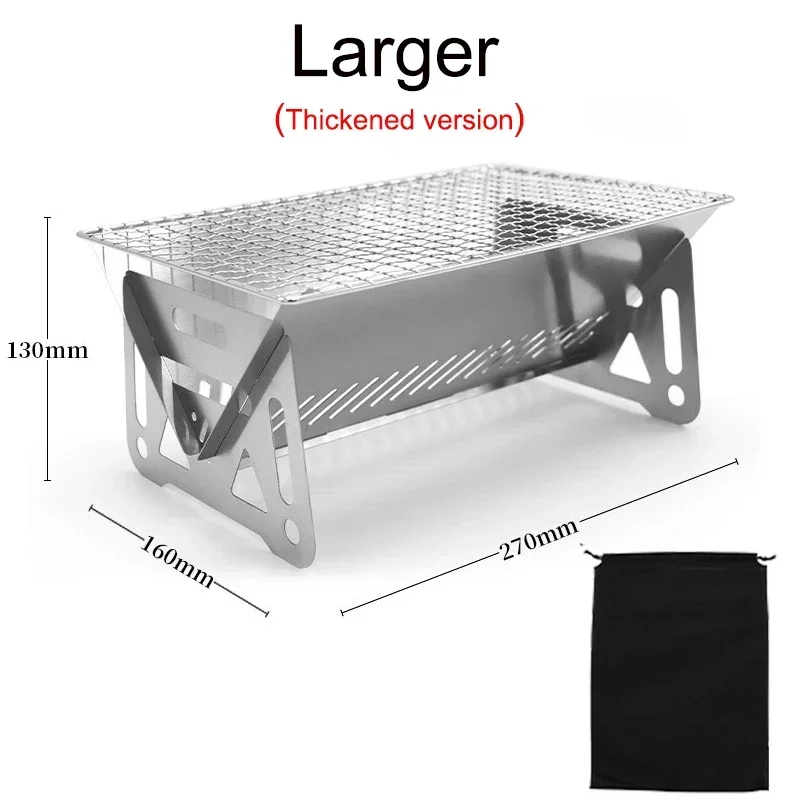 Utomhus mini-kortgrill hopfällbar grill camping li... – Vicedeal